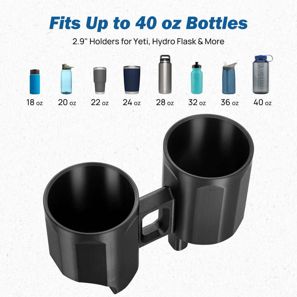 The Original Double 3rd Cup Holder for Jeep JL & Gladiator