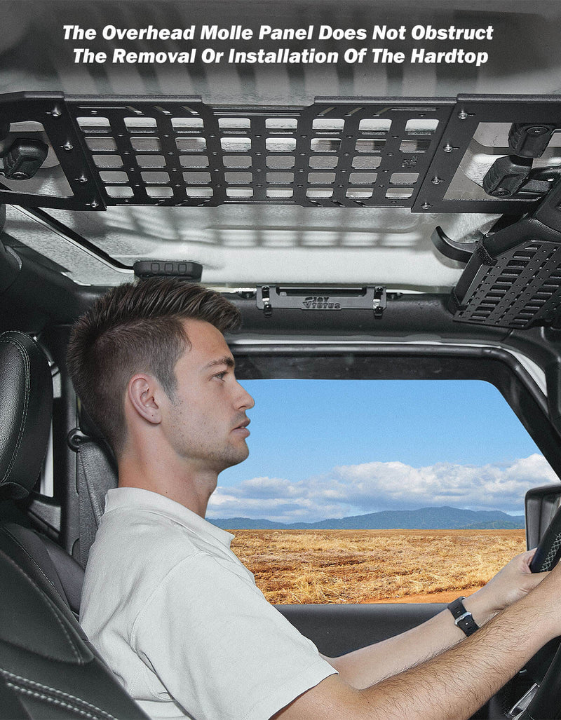 Hard Top Roof Rack Molle Panel Compatible with Wrangler JL JLU & Gladi