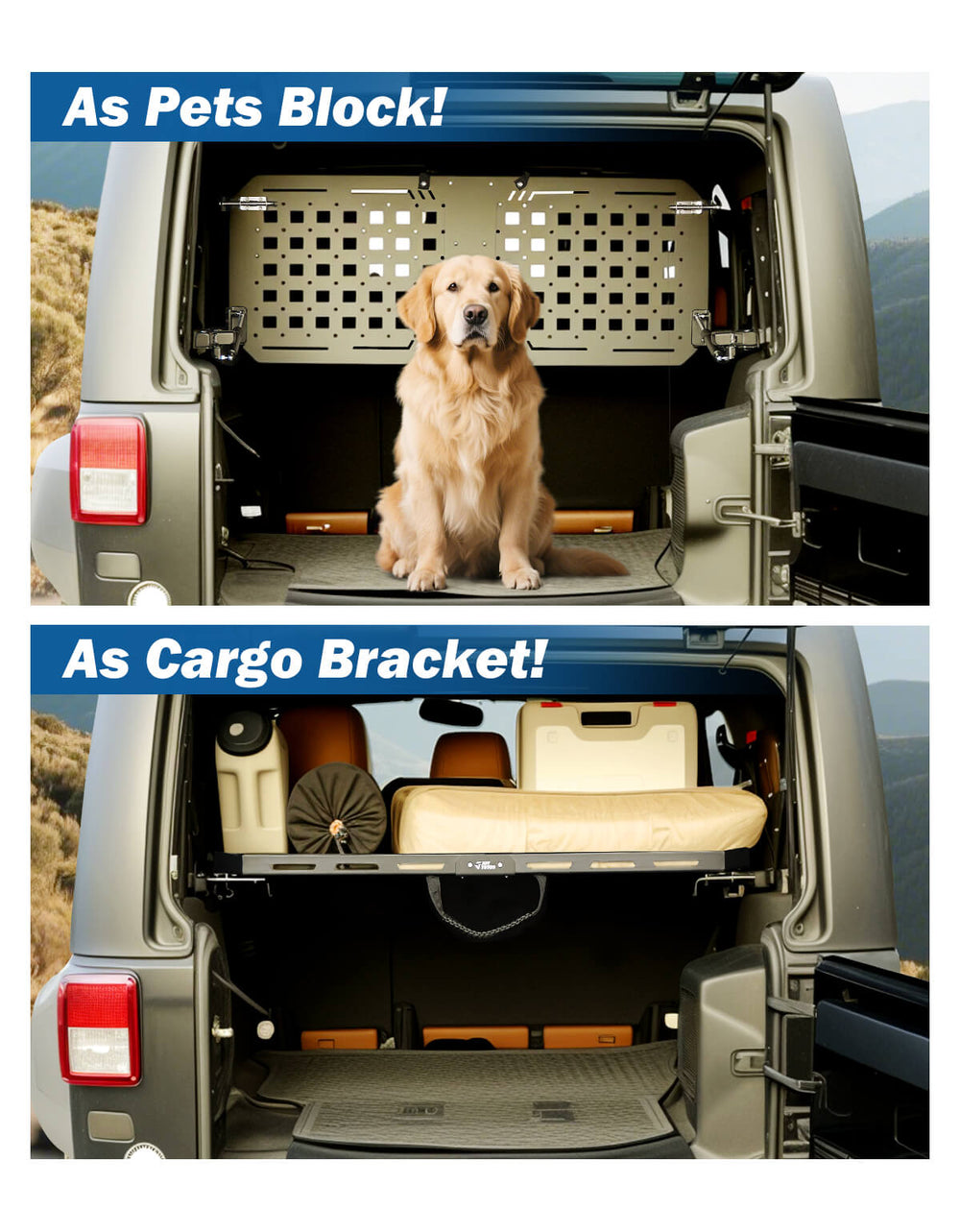 Rear Cargo Rack Basket Compatible with 2007-2018 Wrangler JK